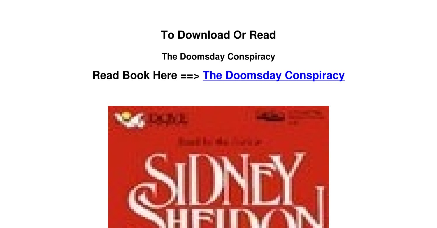 download ePub The Doomsday Conspiracy By Sidney Sheldon.pdf | DocDroid