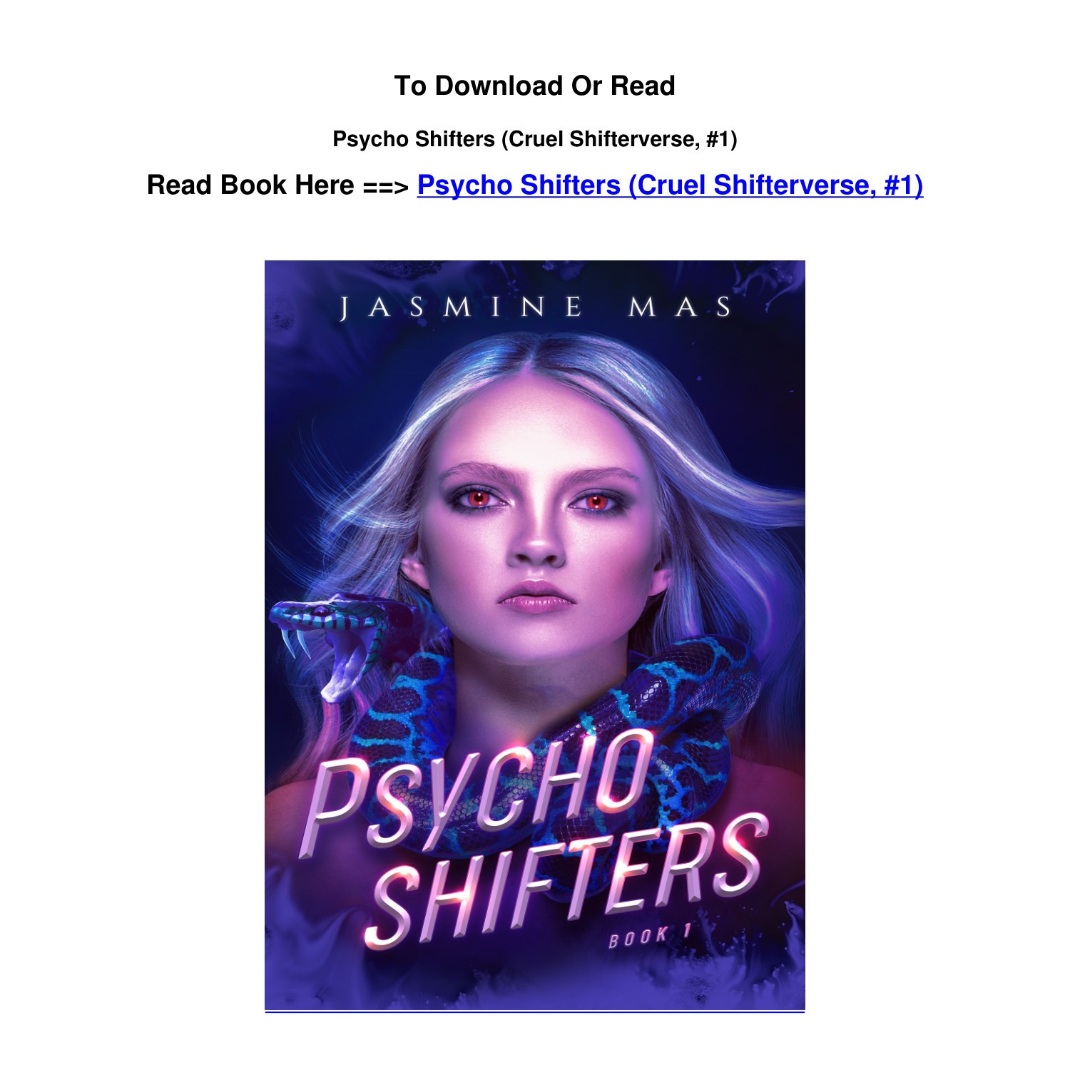 Download epub Psycho Shifters Cruel Shifterverse 1 by Jasmine Mas.pdf | DocDroid