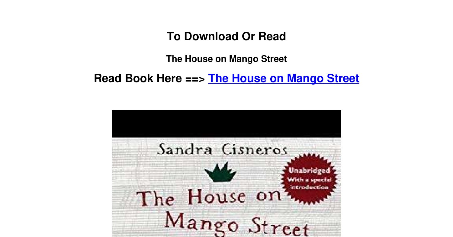 Download Pdf The House on Mango Street BY Sandra Cisneros.pdf | DocDroid