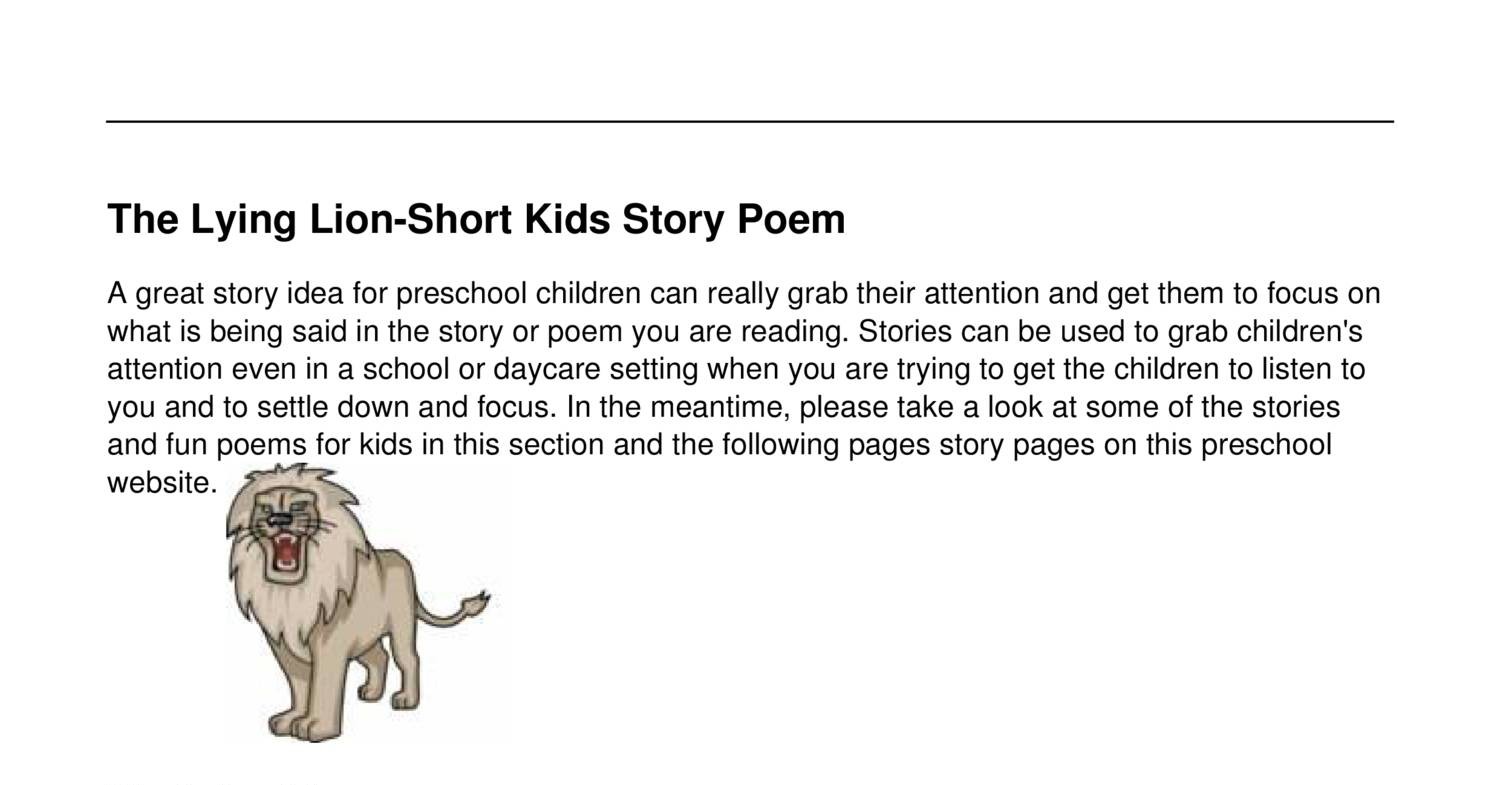 The_Lying_LionShort_Kids_Story_Poems.pdf | DocDroid