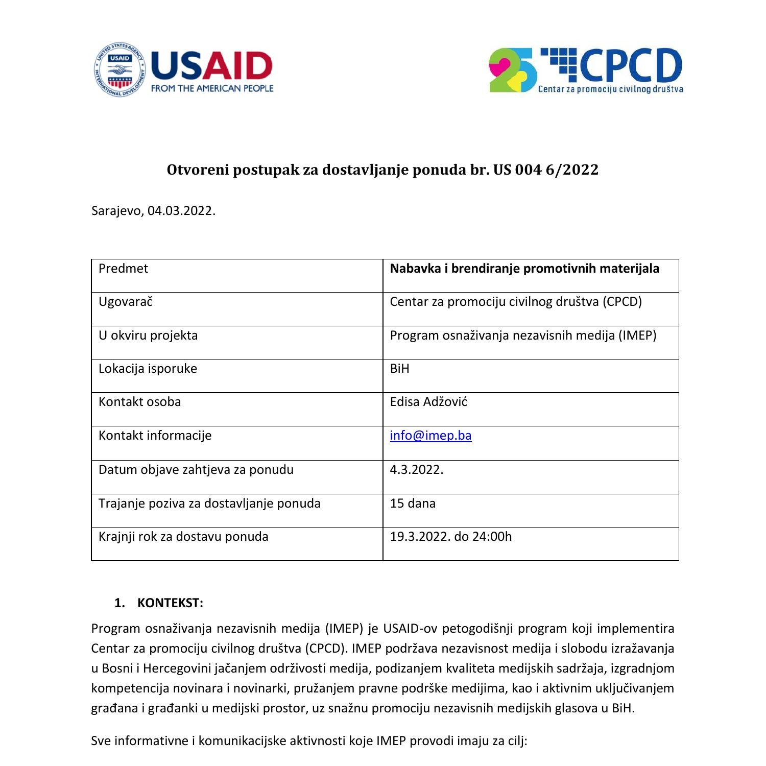 Otvoreni postupak US 004 6-2022 Nabavka promotivnih materijala.docx ...