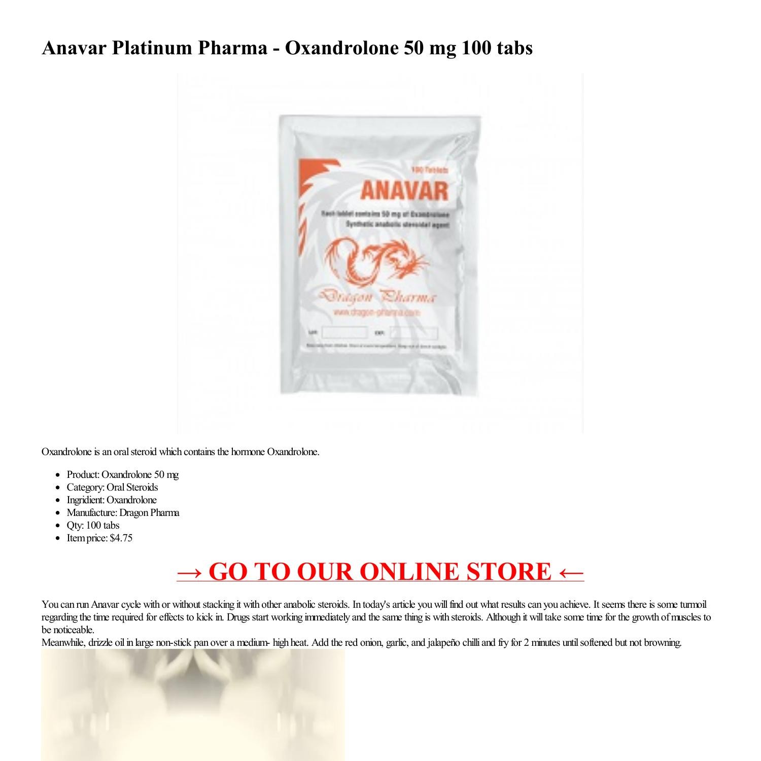 Anavar Platinum Pharma - Oxandrolone 50 mg 100 tabs-html.pdf | DocDroid