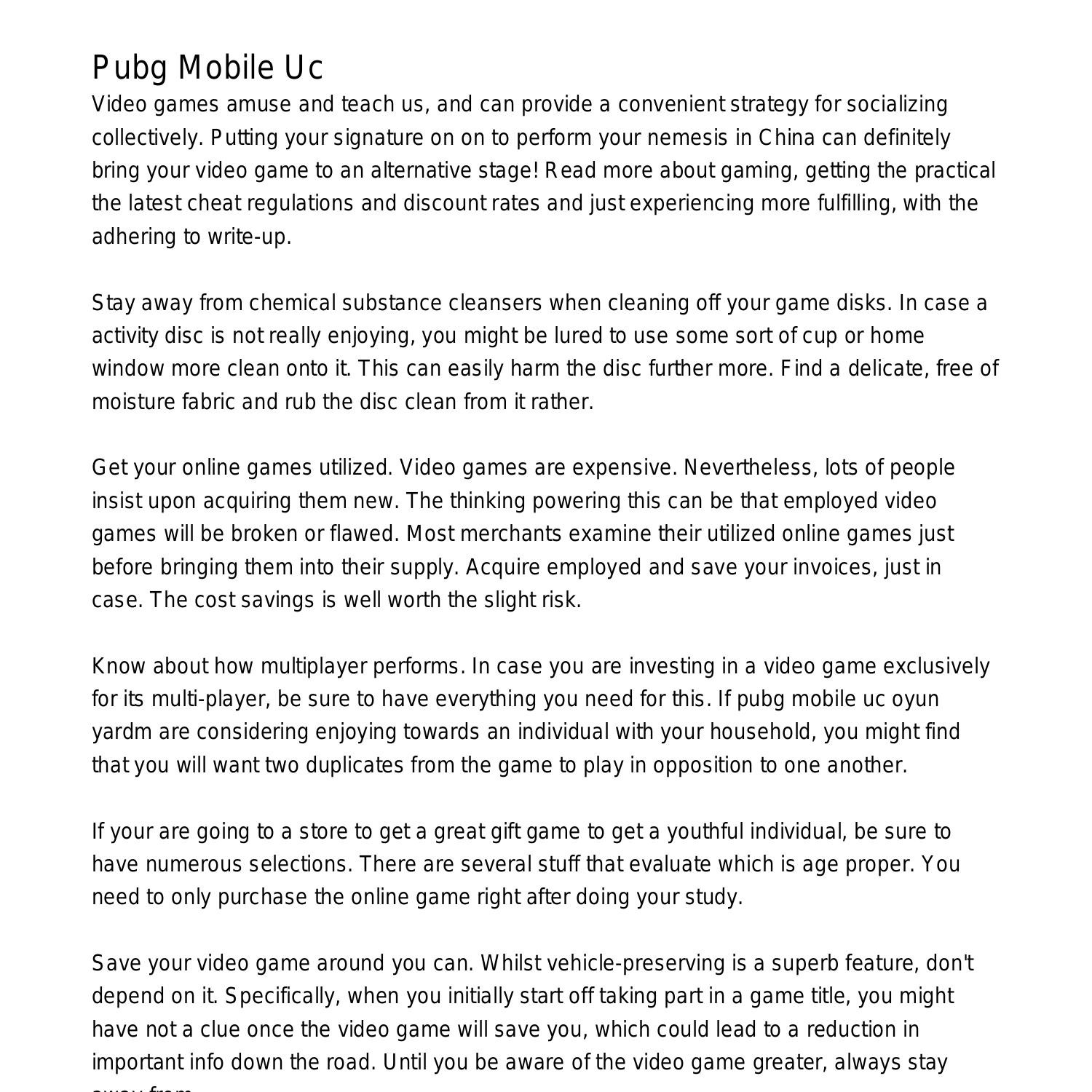 Pubg Mobile Uc Rqwiw Pdf Pdf Docdroid