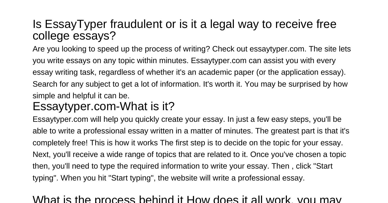 Is EssayTyper legal or fraudulent vumyj.pdf.pdf | DocDroid
