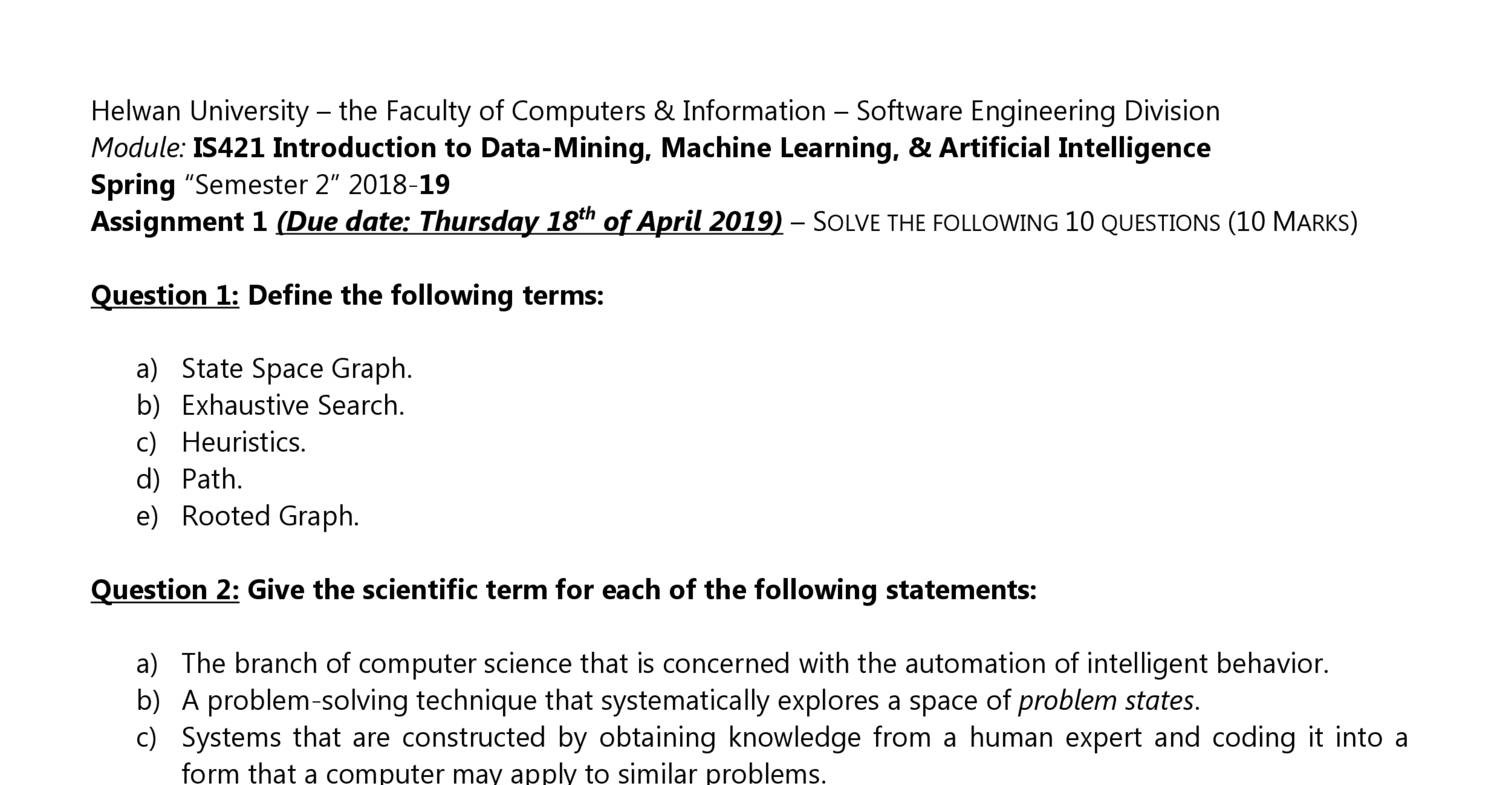 IS421 Intro. to DM-ML-AI (Spring 2019) - Assignment 1.pdf | DocDroid