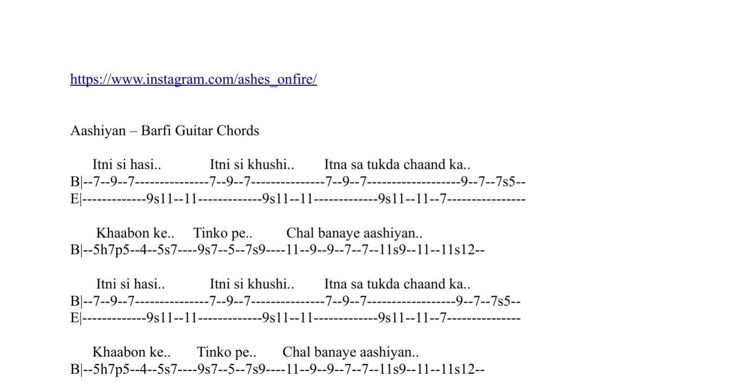 Aashiyan Guitar Tabs.pdf | DocDroid