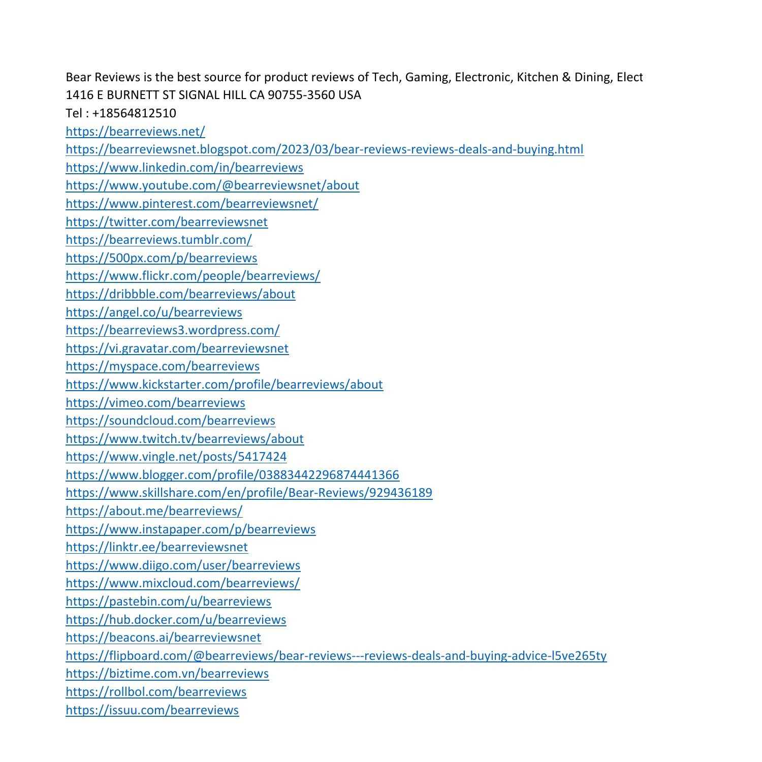 Bear Reviews.xlsx | DocDroid