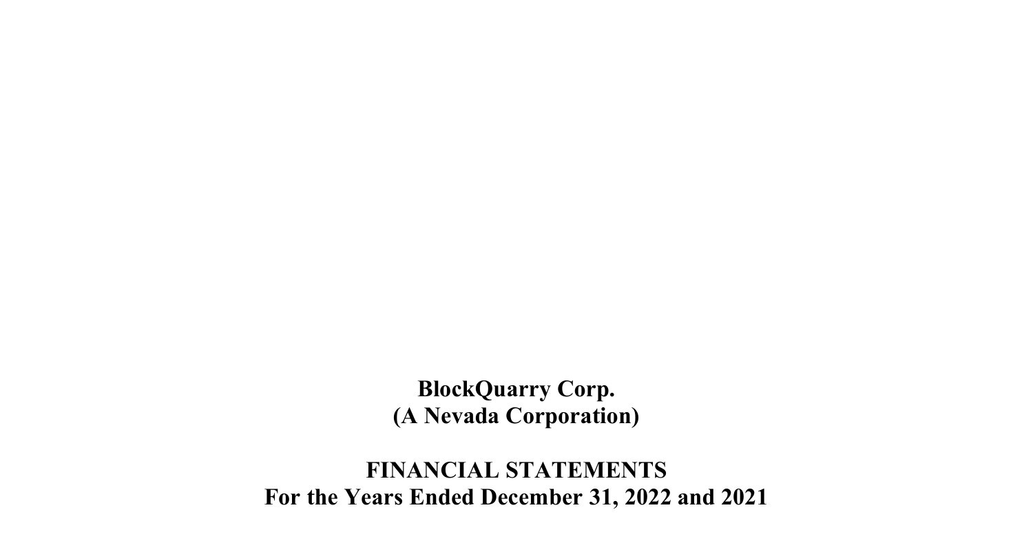 BlockQuarry Financial Statement - 12.31.22 Final Audited Clean.pdf | DocDroid