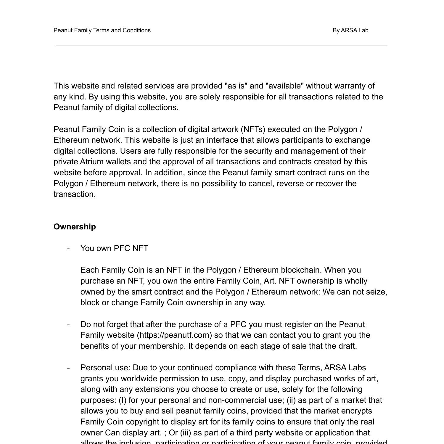 Peanut Family Terms and Conditions by ARSA Lab.pdf | DocDroid