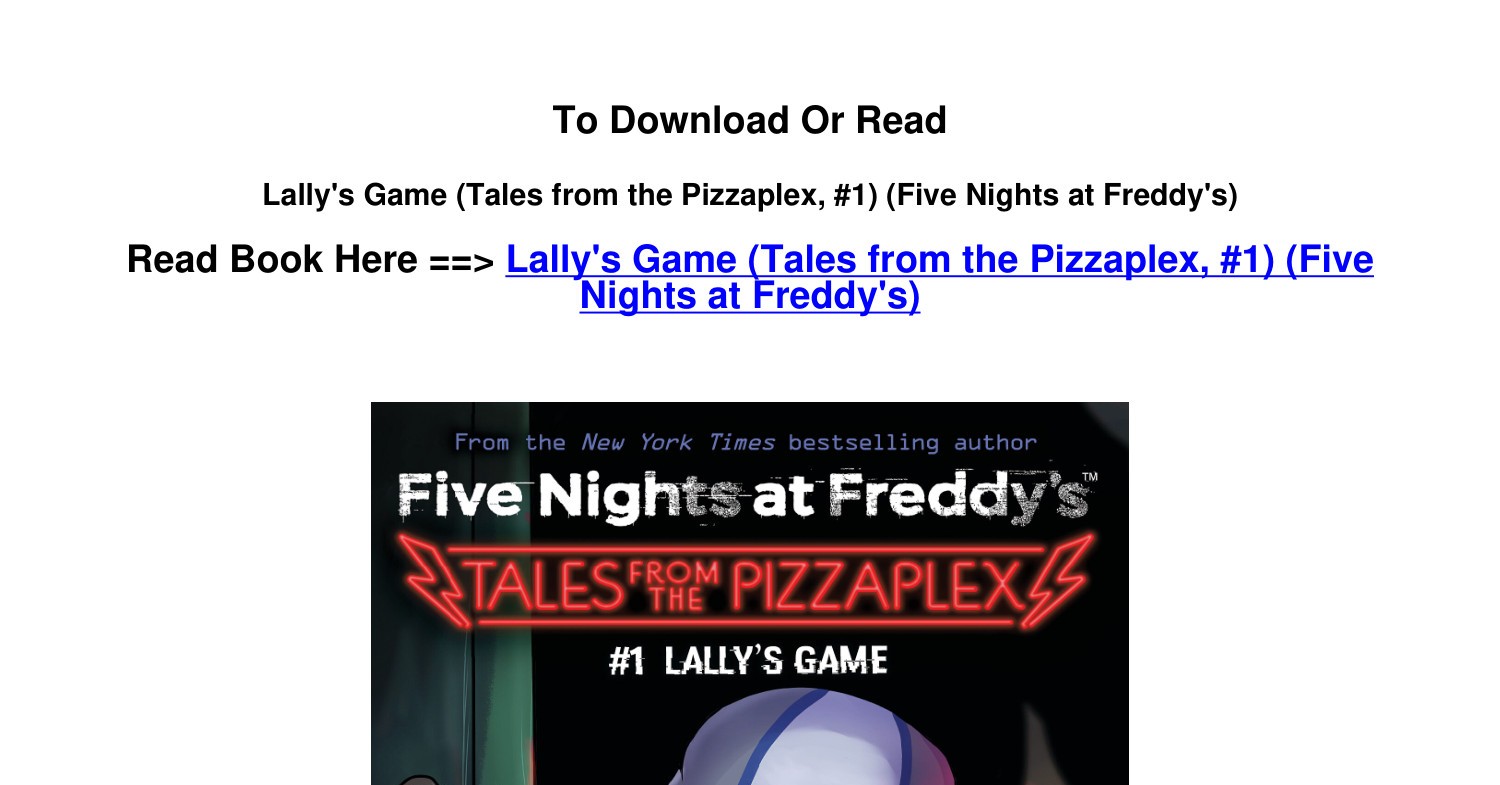 download pdf Lally s Game Tales from the Pizzaplex 1 Five Nights at ...