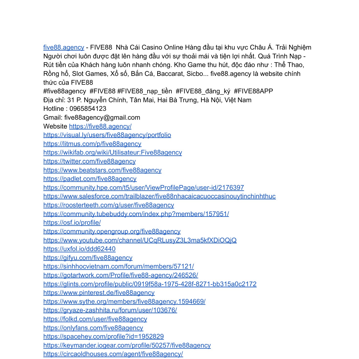 _Five88 - Nhà Cái Cá Cược Casino Uy Tín Chính Thức.pdf | DocDroid