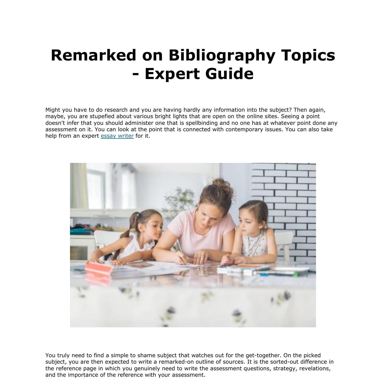 Remarked on Bibliography Topics - Expert Guide.pdf | DocDroid