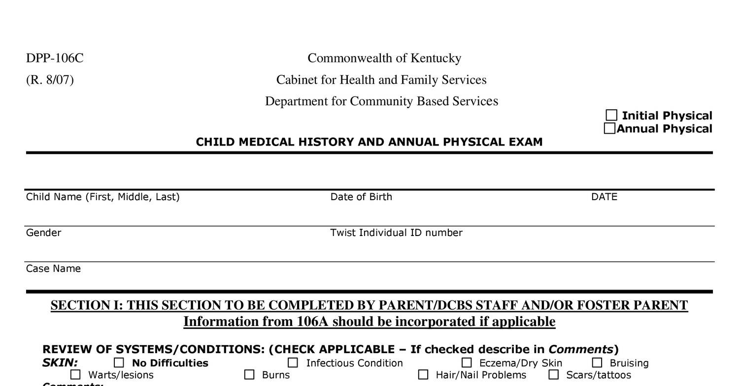 Physical Exam Template
