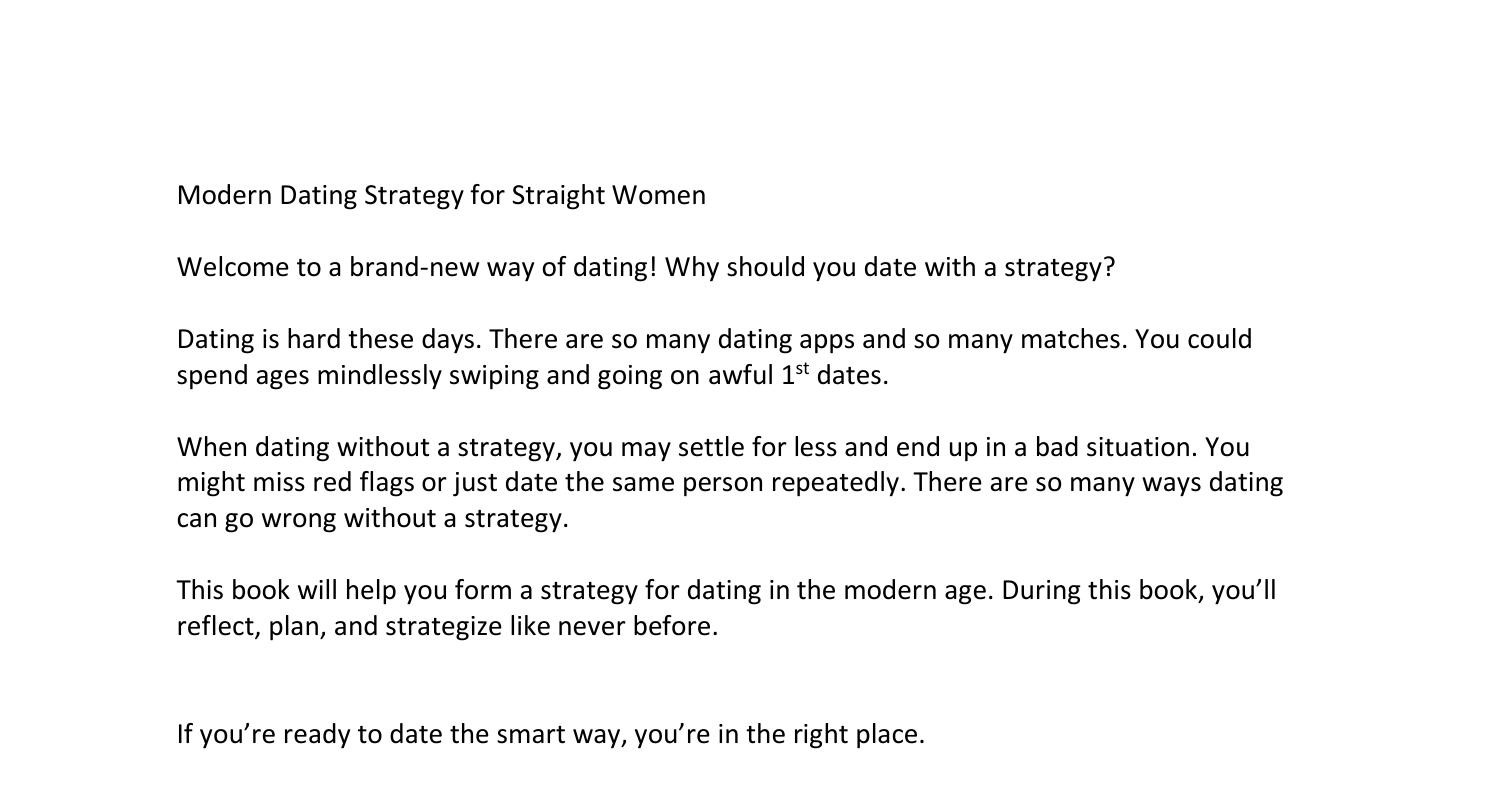 Modern Dating Strategy for Straight Women.pdf | DocDroid