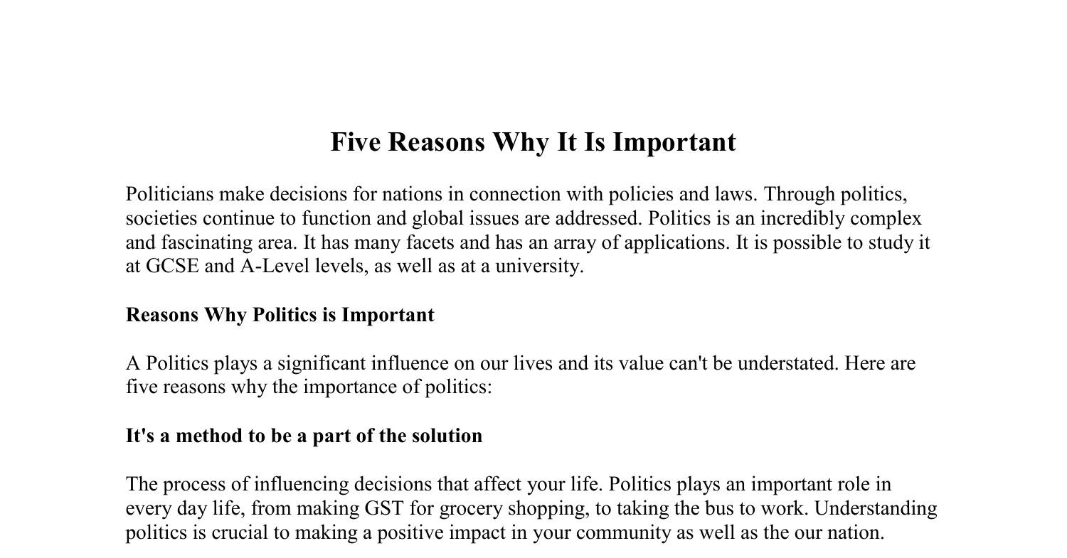 Five Reasons Why It Is Important.pdf | DocDroid