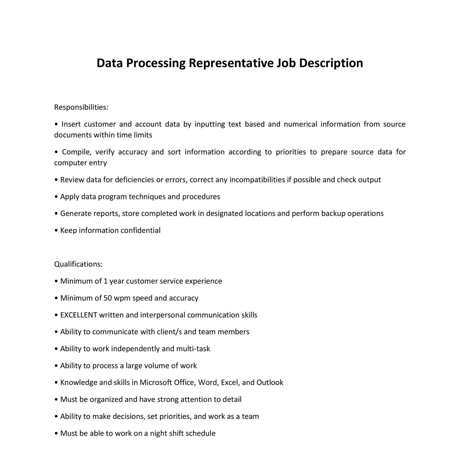Data Processing Representative Job Description.docx | DocDroid
