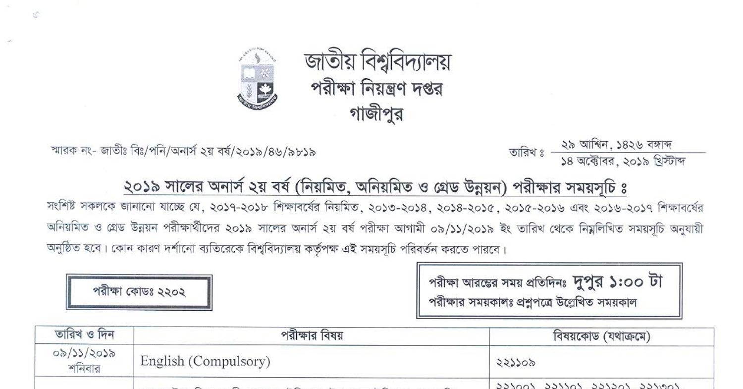Honours 2nd Year Exam Routine 2019.pdf | DocDroid