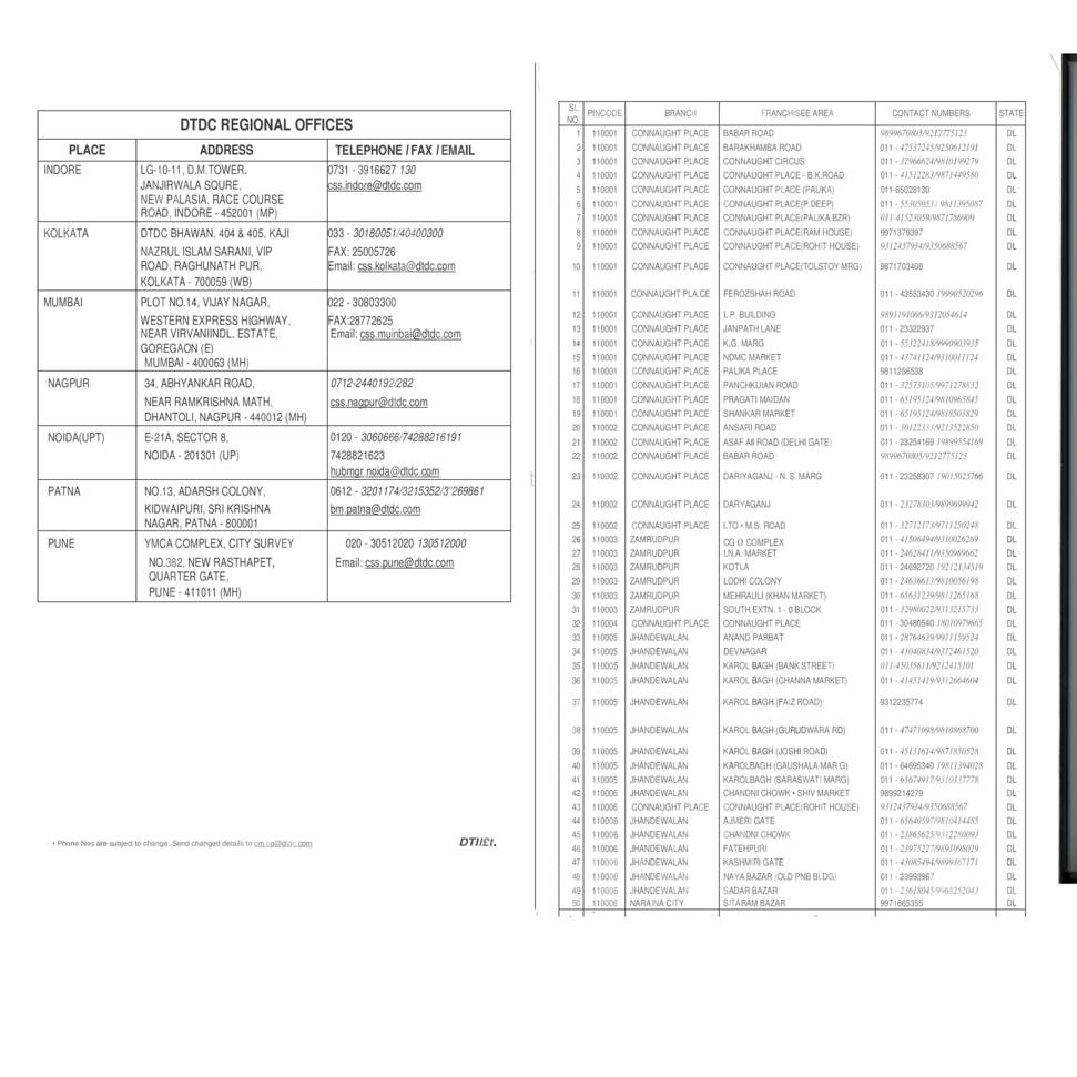 DTDC_List.pdf | DocDroid