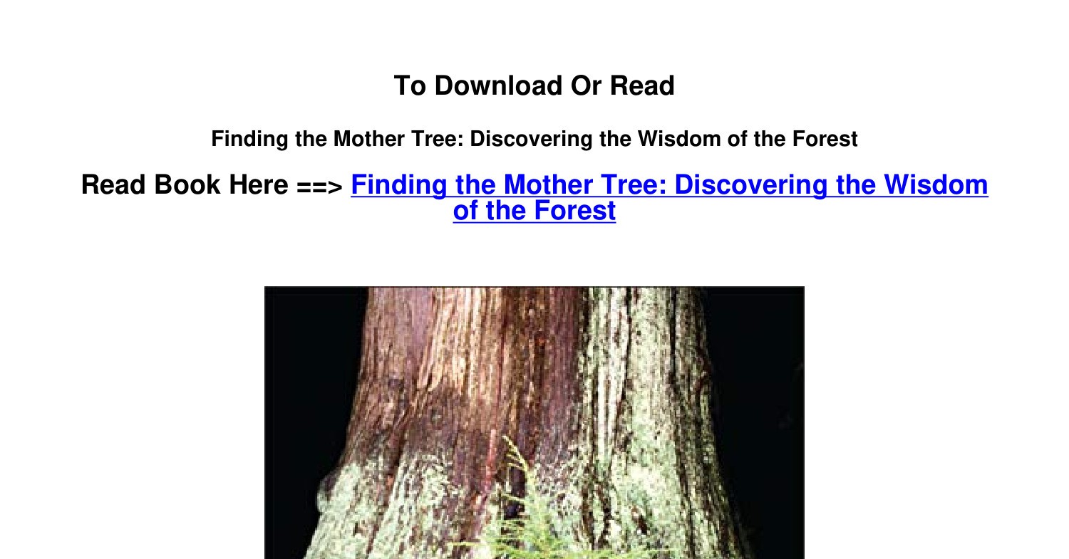 EPUB download Finding the Mother Tree Discovering the Wisdom of the ...