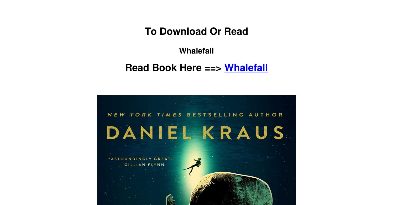 epub DOWNLOAD Whalefall By Daniel Kraus.pdf | DocDroid