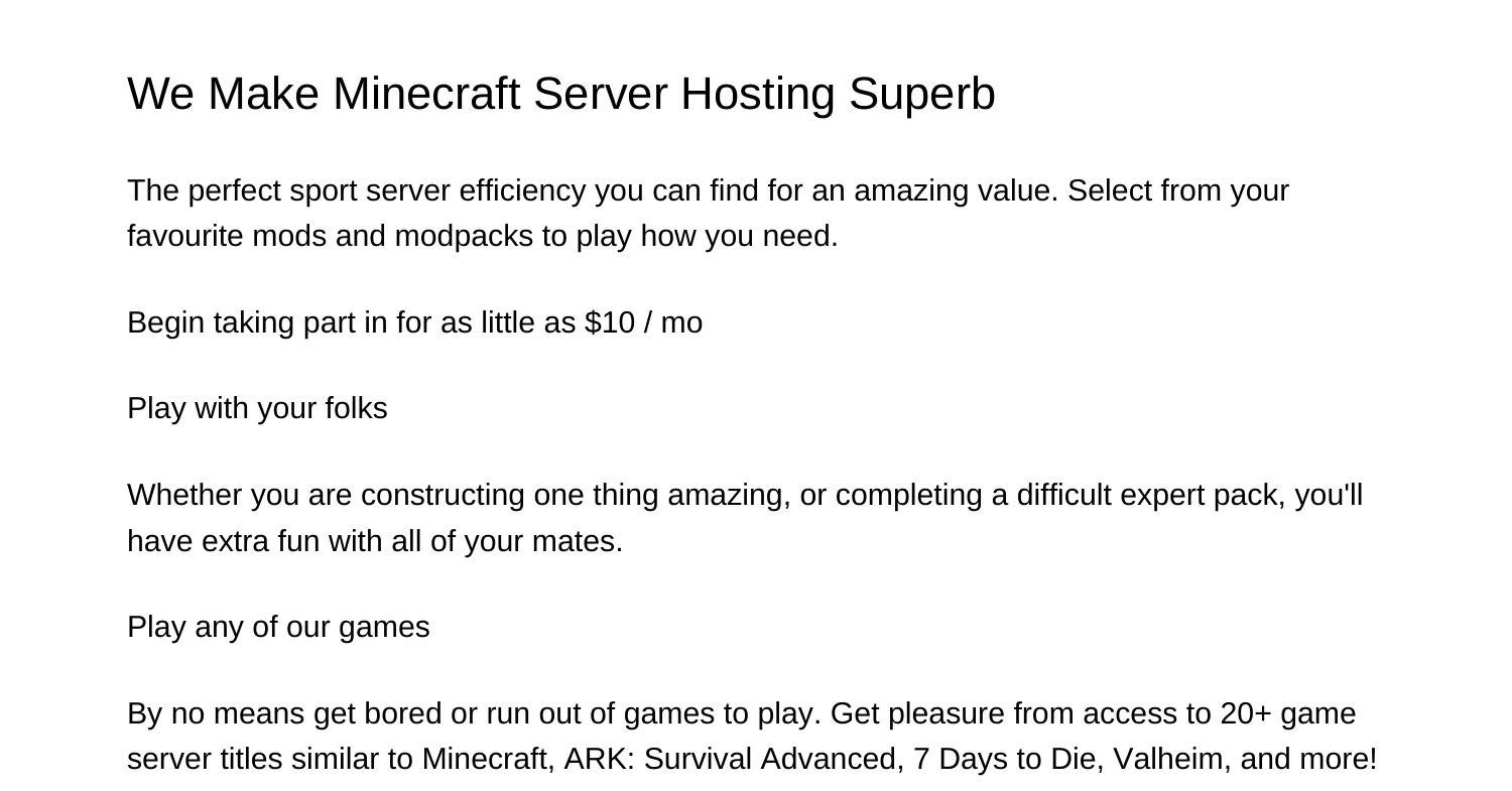 We Make Minecraft Server Hosting Wonderfulyppsp.pdf.pdf | DocDroid
