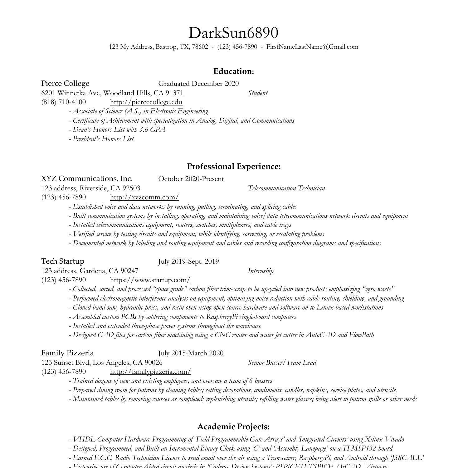 Fake Resume.pdf | DocDroid