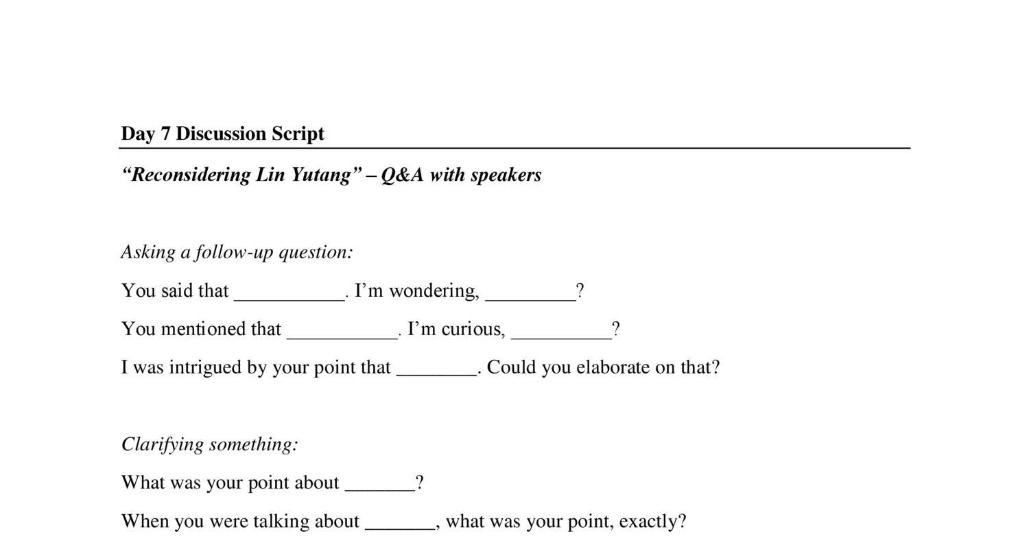 Day 7 Discussion Script.docx | DocDroid