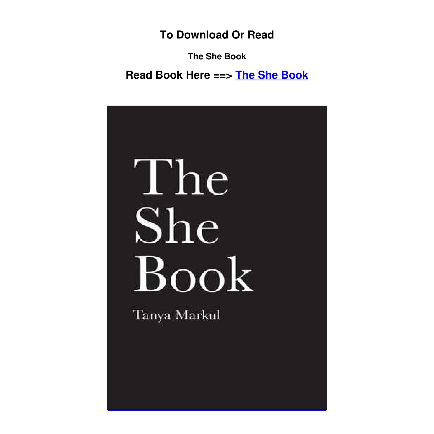 Download pdf The She Book by Tanya Markul.pdf | DocDroid