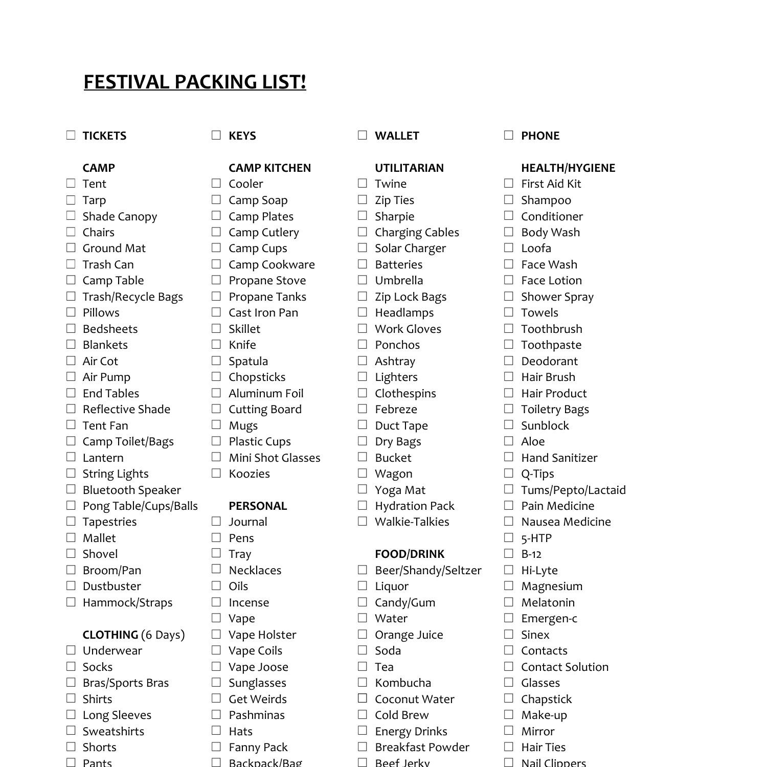 Packing Checklist.pdf | DocDroid