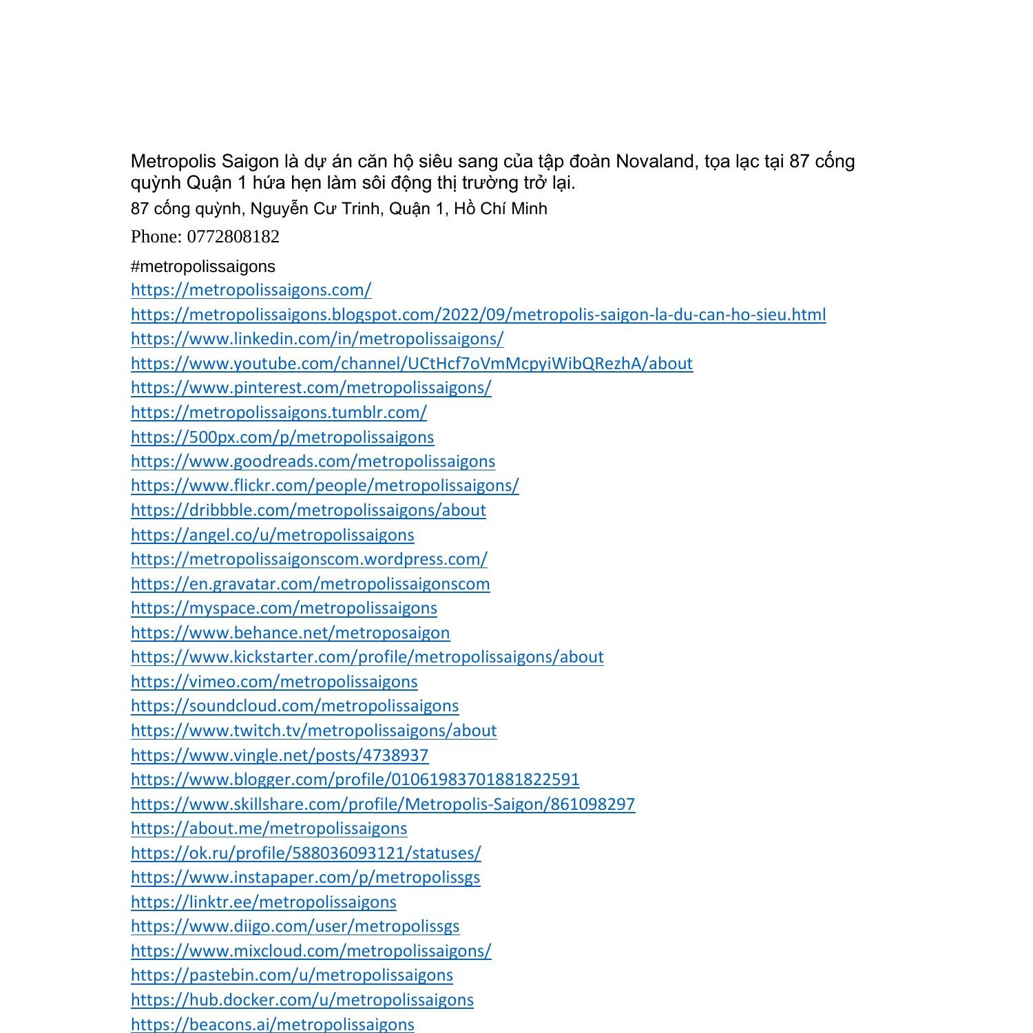 Metropolis Saigon.docx | DocDroid