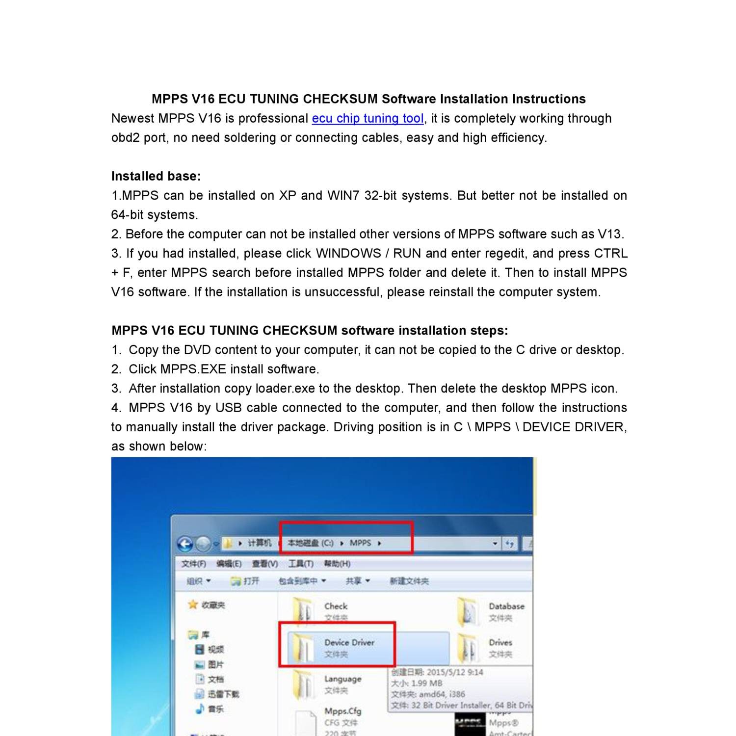 MPPS V16 ECU TUNING CHECKSUM Software Installation Instructions.pdf | DocDroid