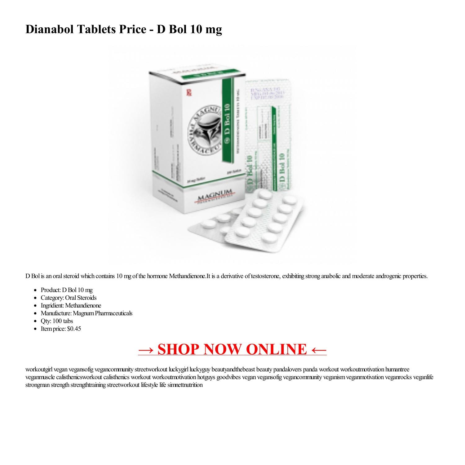Dianabol Tablets Price - D Bol 10 mg 100 tabs -html.pdf | DocDroid