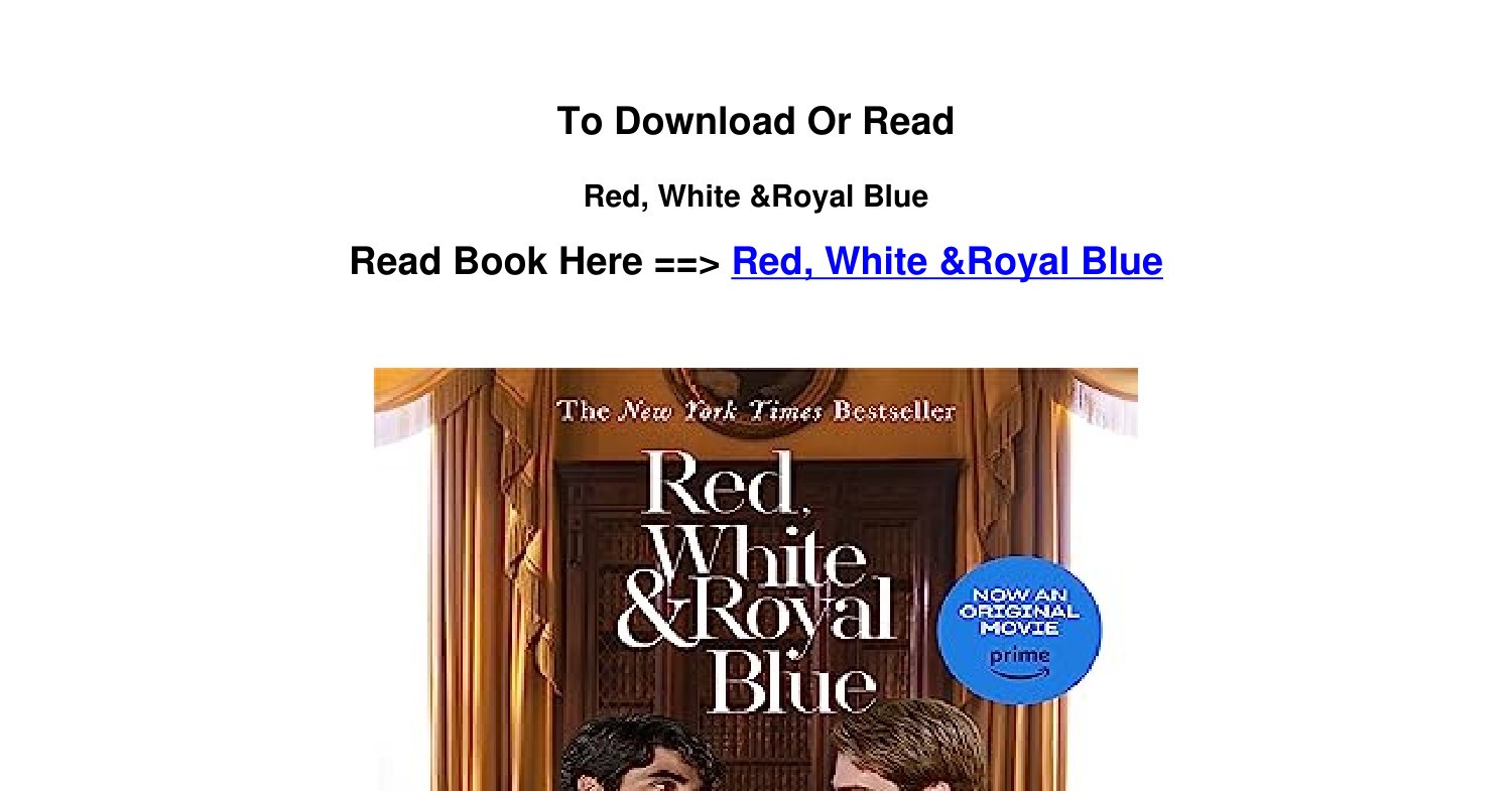 Pdf Download Red White Royal Blue by Casey McQuiston.pdf | DocDroid