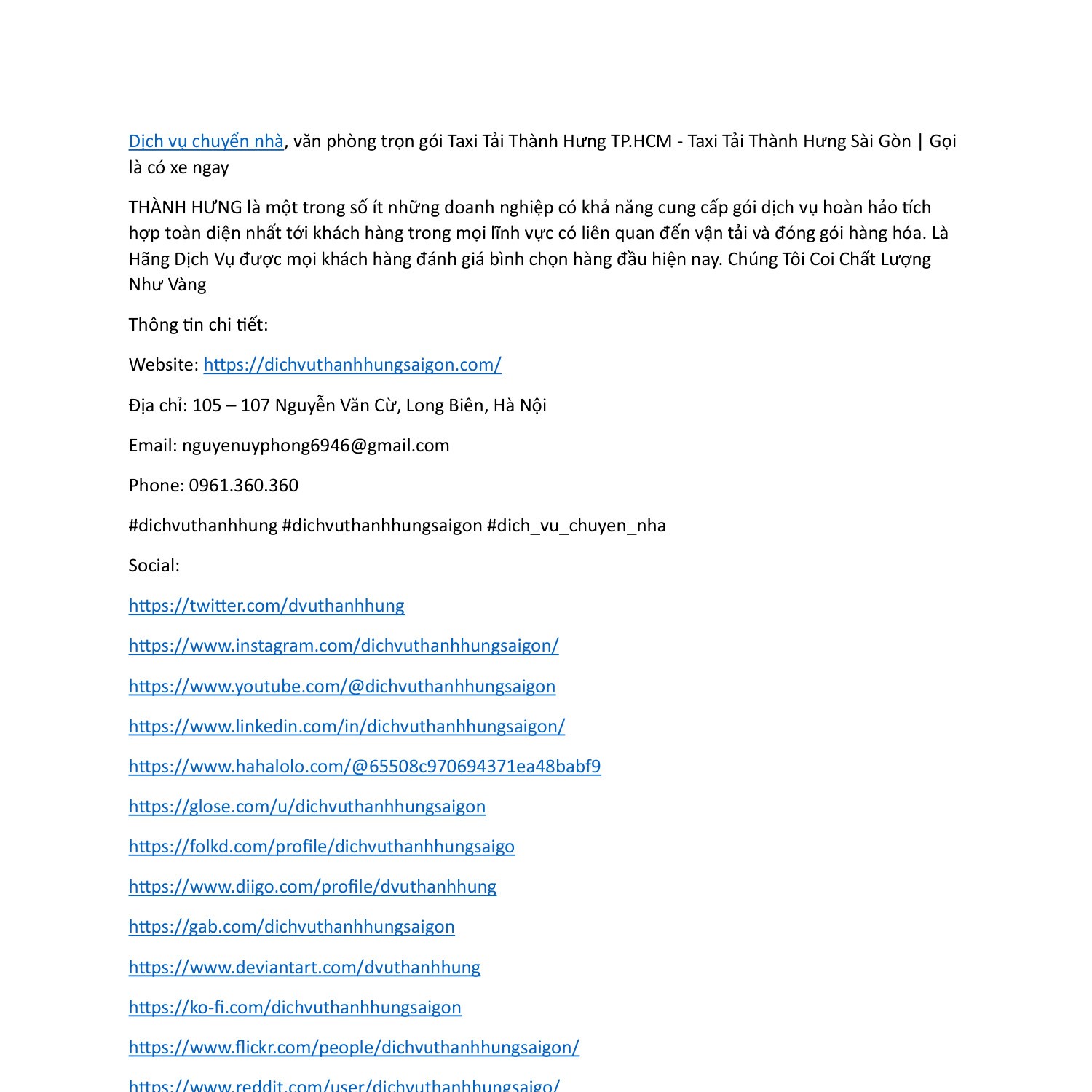 Dịch vụ chuyển nhà Thành Hưng.docx | DocDroid
