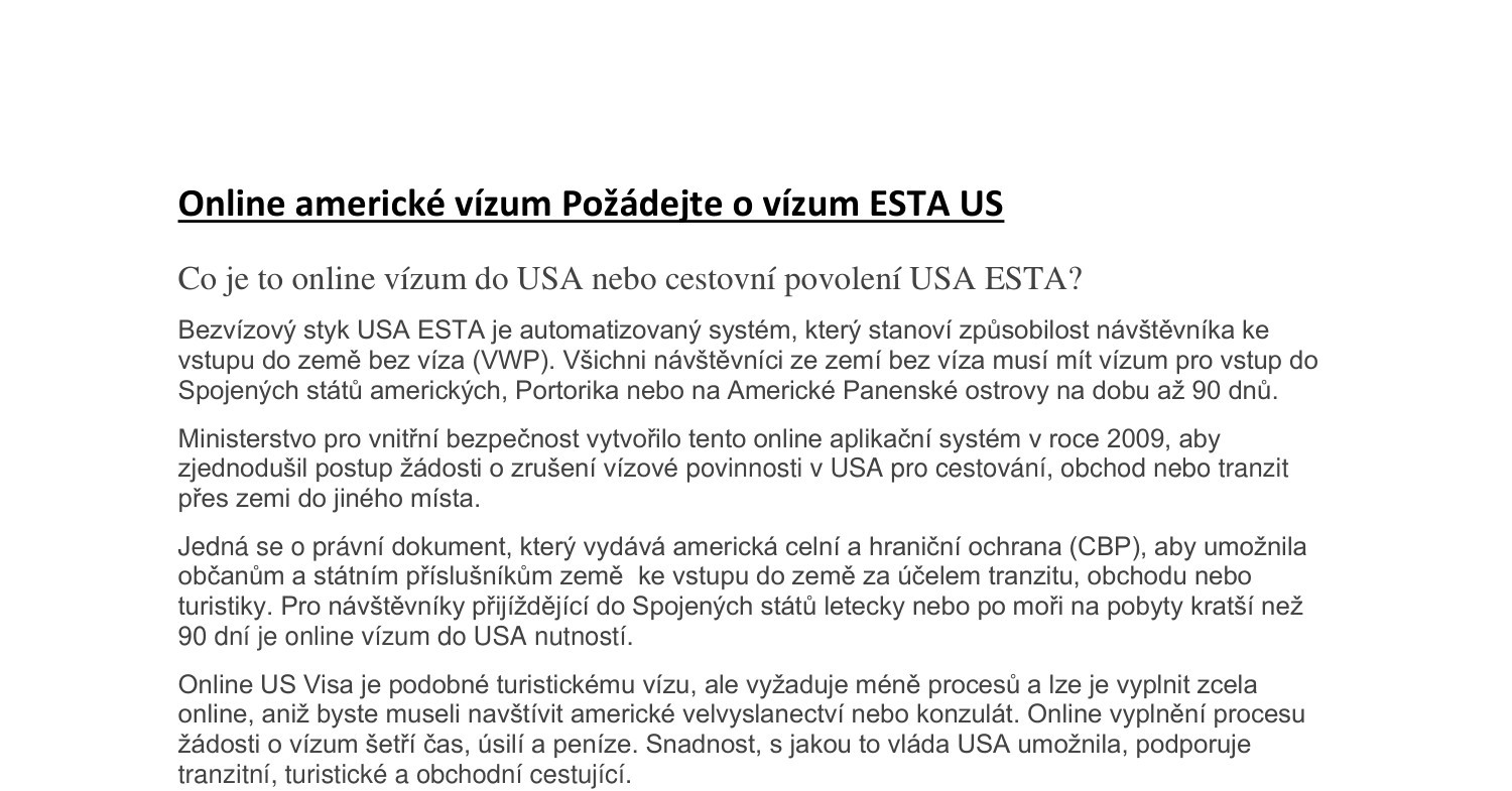 Online americké vízum Požádejte o vízum ESTA US.pdf | DocDroid