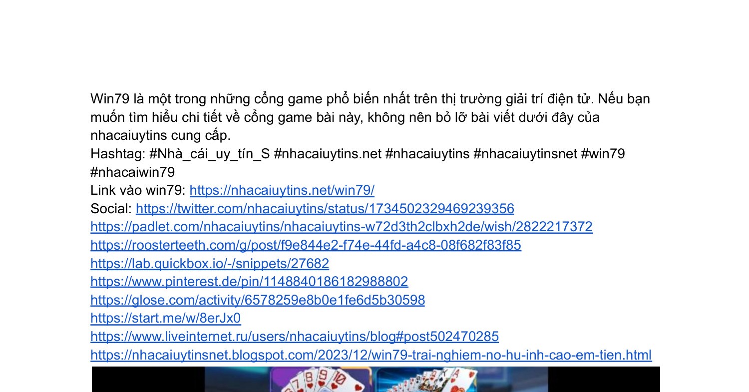 Win79 – Trải Nghiệm Nổ Hũ Đỉnh Cao, Đếm Tiền Mỏi Tay.pdf | DocDroid