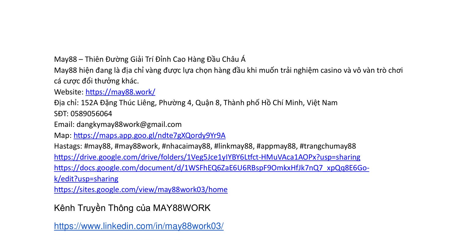 NHÀ CÁI MAY88 MAY88WORK MAY88.WORK.docx | DocDroid