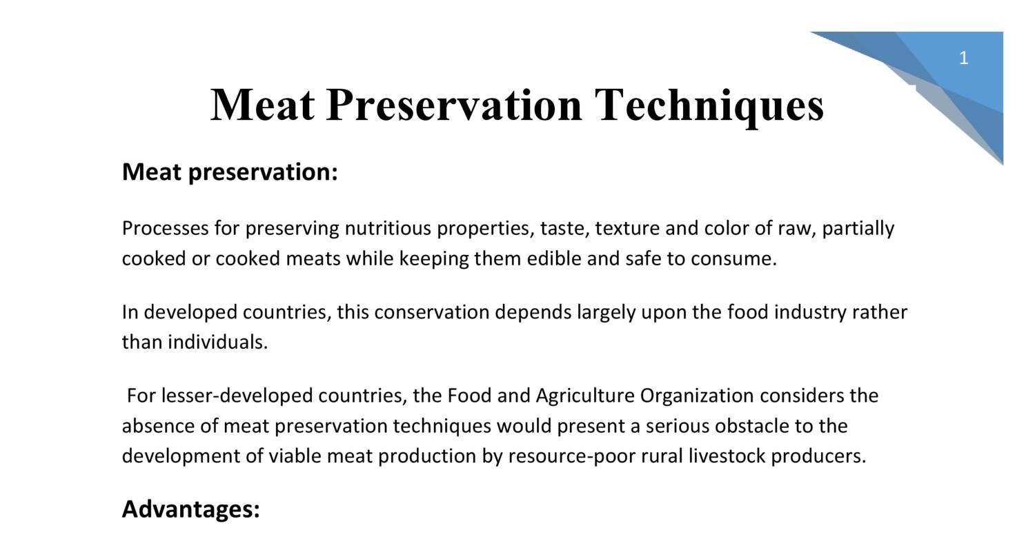 Meat Preservation Techniques.pdf | DocDroid