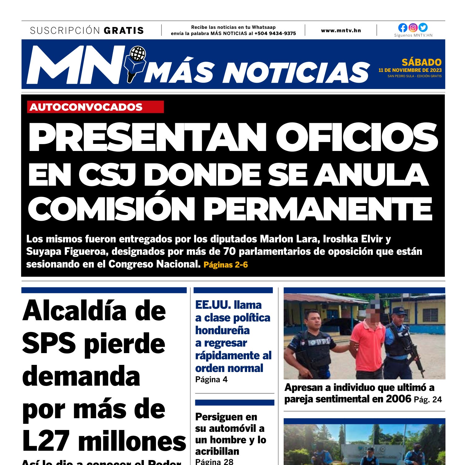 MAS NOTICIAS EDICION SABADO 11 DE NOVIEMBRE DE 2023 (1).pdf | DocDroid