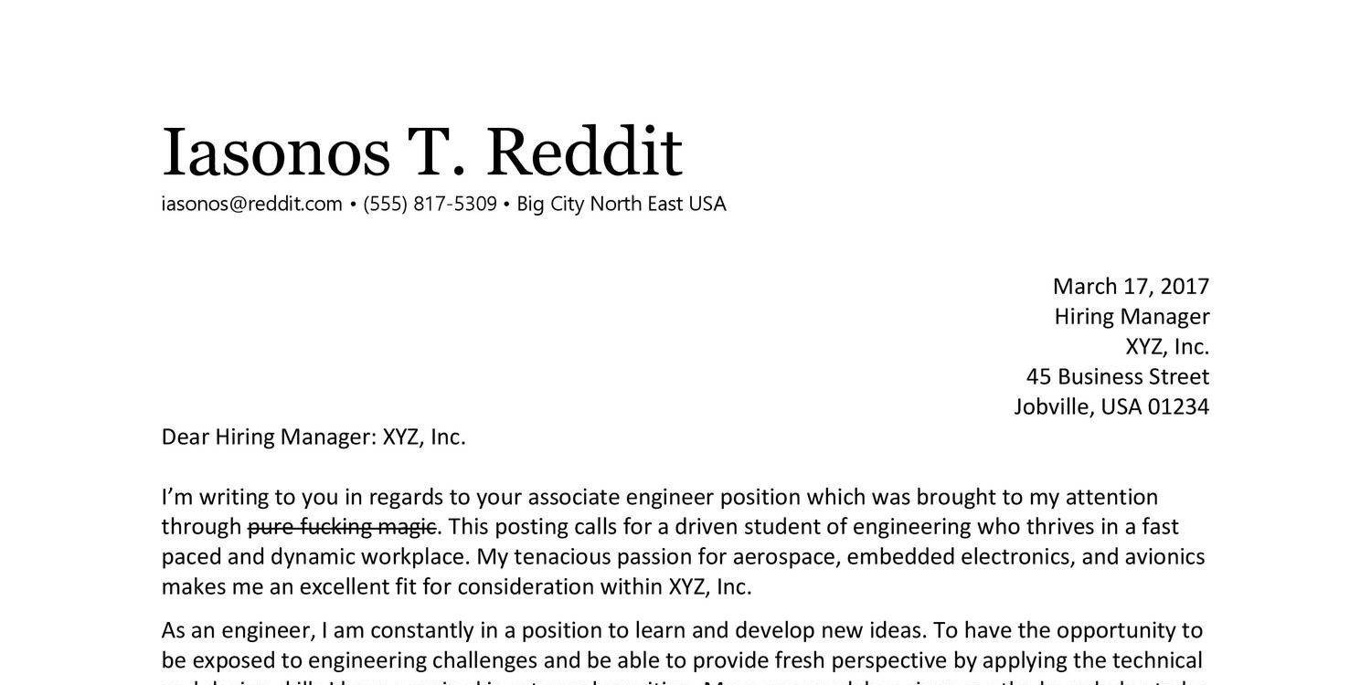 What Does A Sle Cover Letter Look Like Reddit - Infoupdate.org