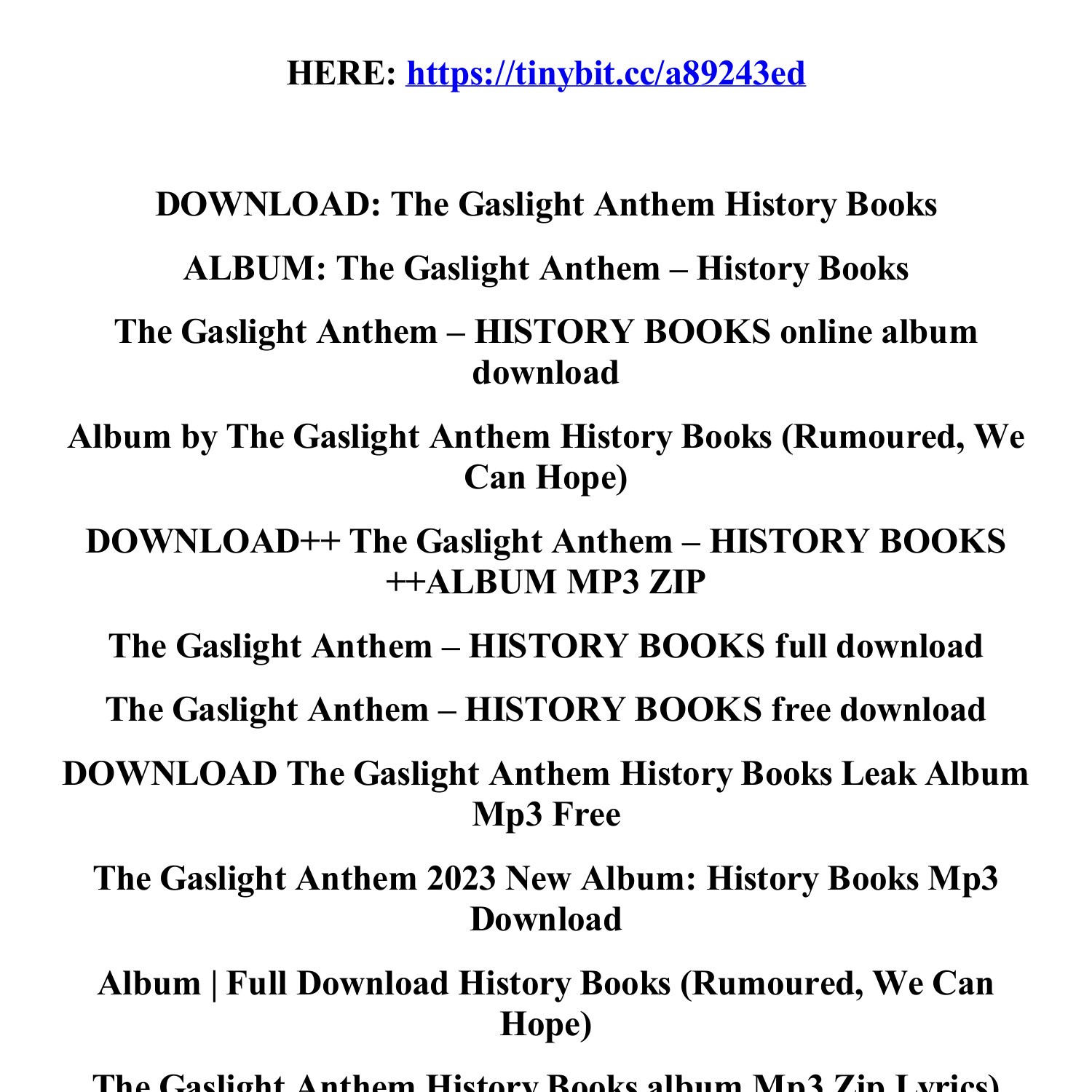 the_gaslight_anthem_history_books_mp3_album.pdf | DocDroid