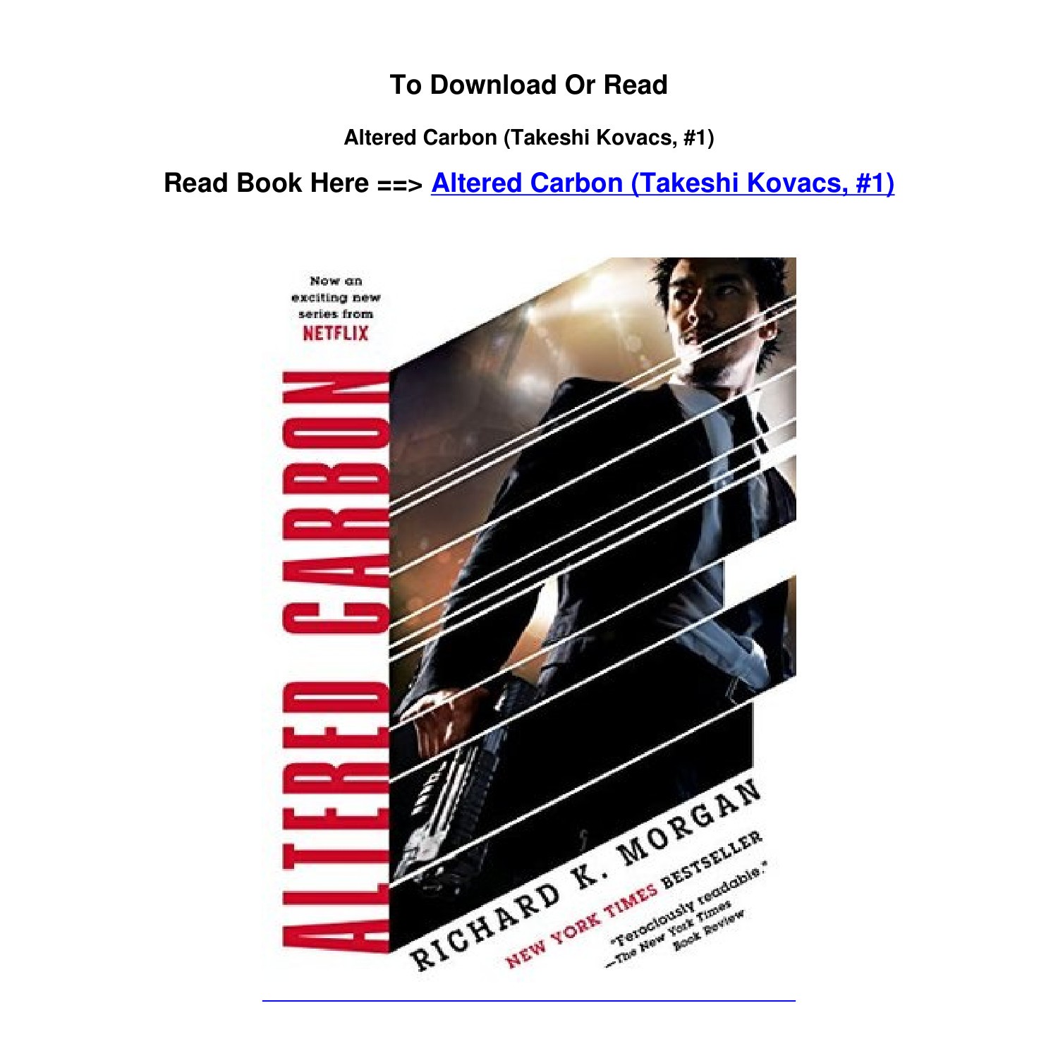 DOWNLOAD epub Altered Carbon Takeshi Kovacs 1 BY Richard K Morgan.pdf ...