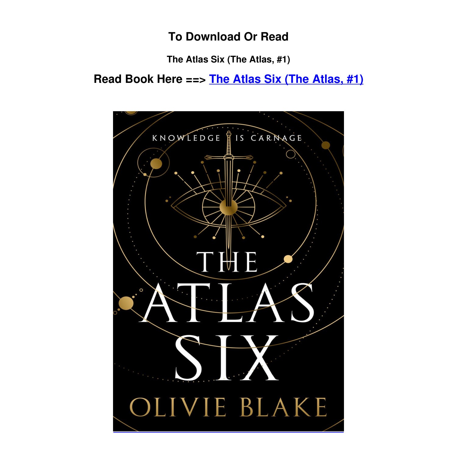 Download Pdf The Atlas Six The Atlas 1 By Olivie Blake.pdf | DocDroid