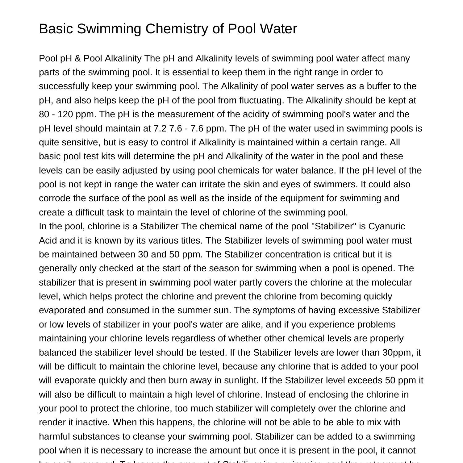 Basic Swimming Chemistry of Pool Watersiqiy.pdf.pdf | DocDroid