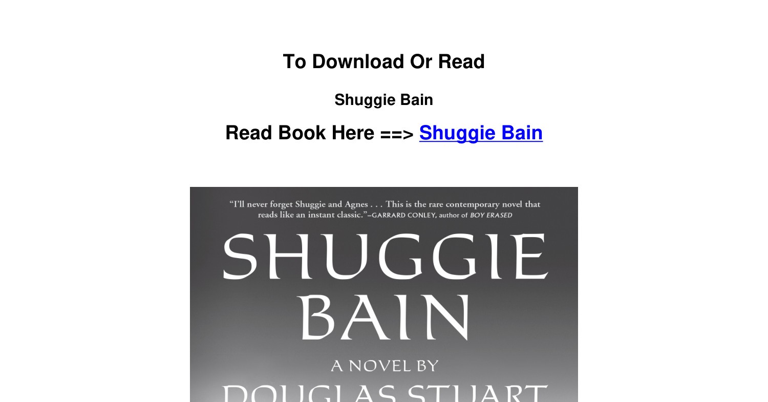 Pdf DOWNLOAD Shuggie Bain BY Douglas Stuart.pdf | DocDroid