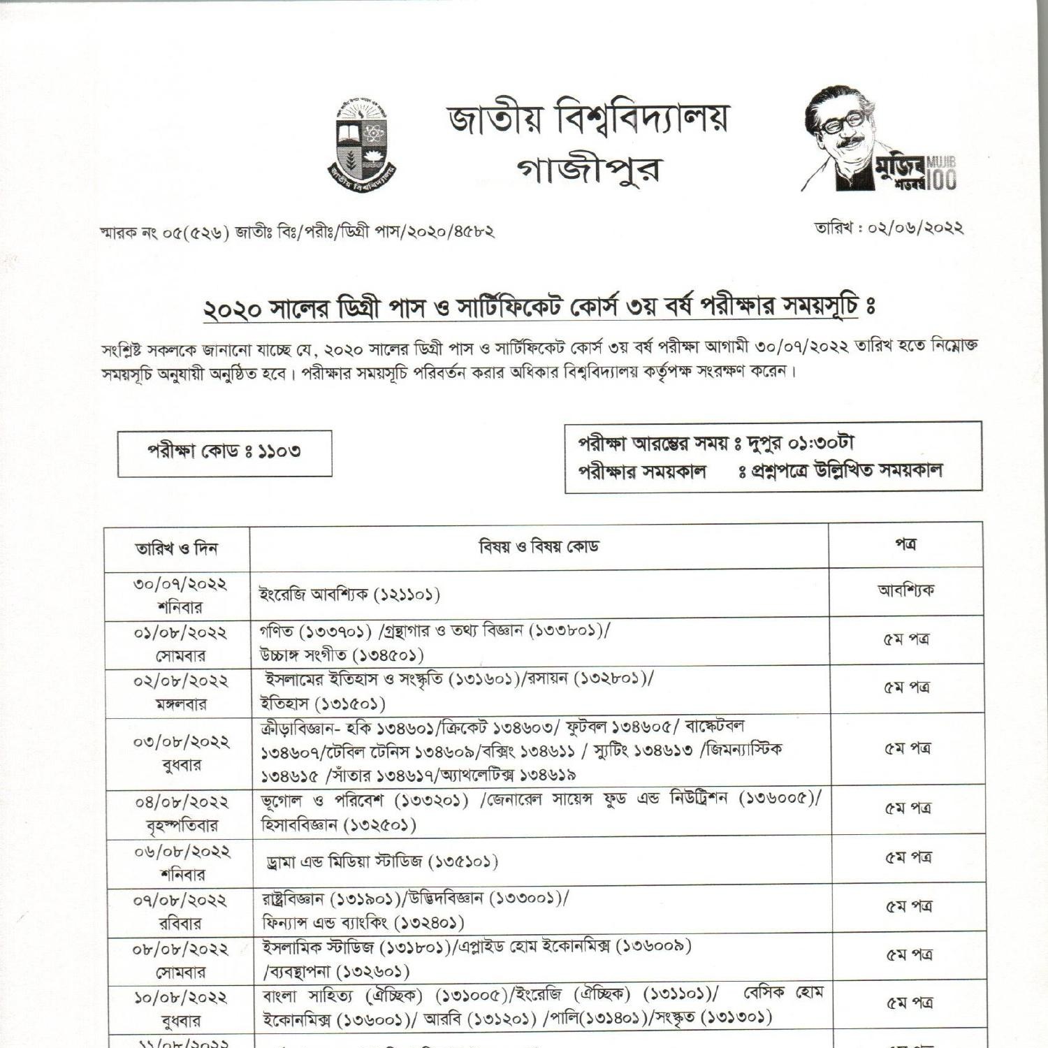 degree 3rd year routine.pdf | DocDroid
