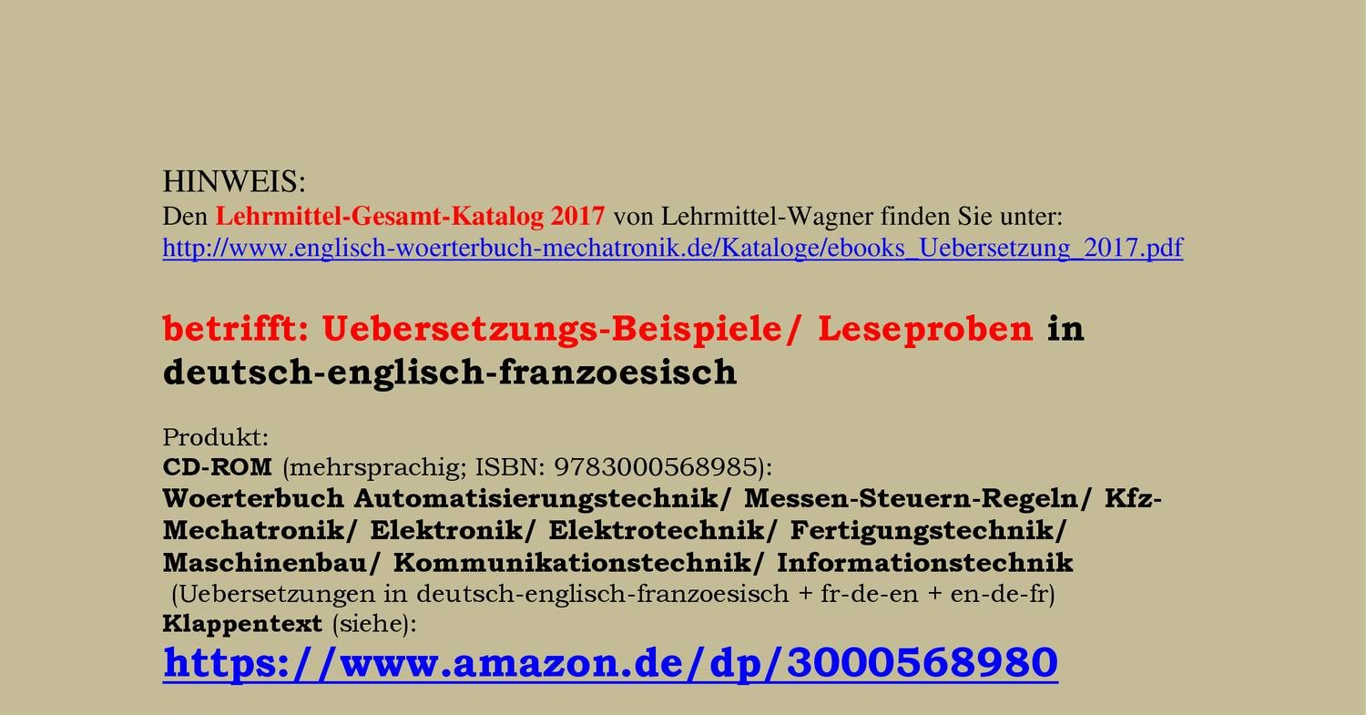 traduction allemand-anglais-francais Dictionnaire technique ...