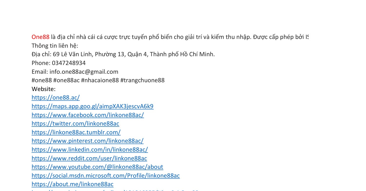 Nhà Cái One88.xlsx | DocDroid