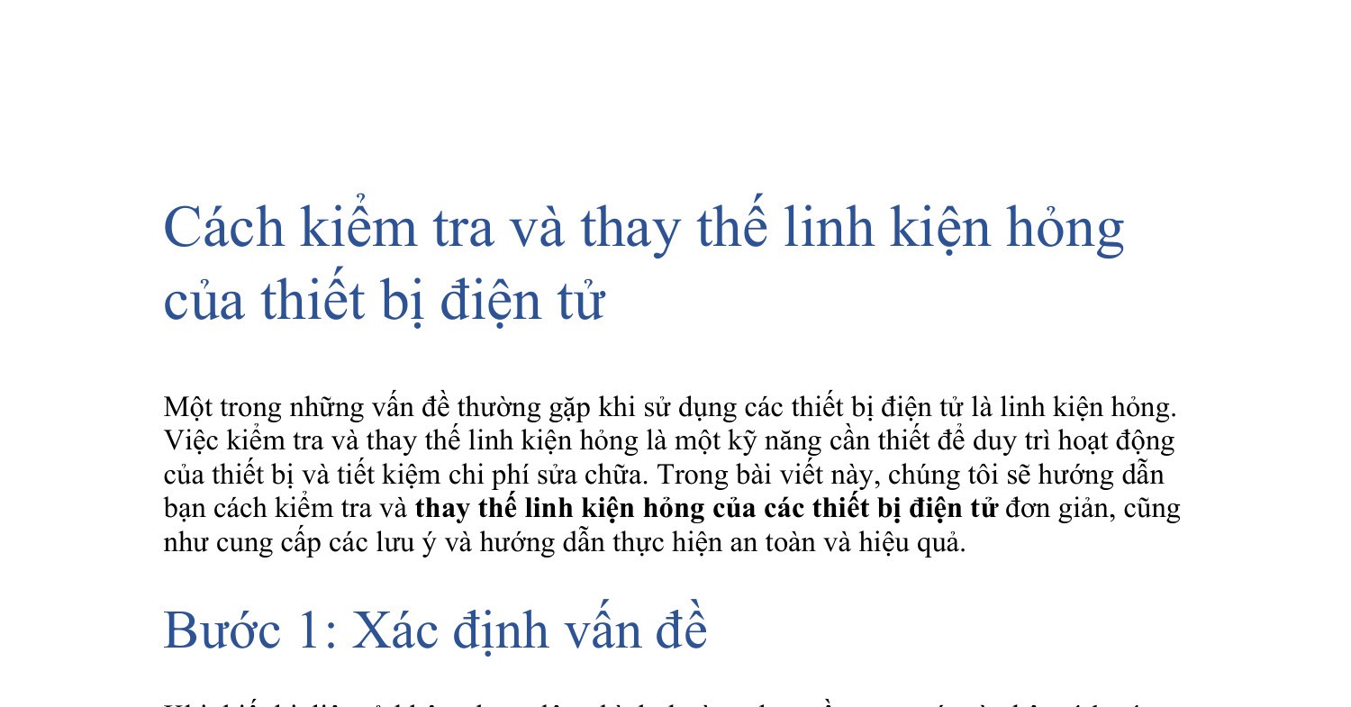 thay the linh kien hong cua thiet bi dien tu.docx | DocDroid