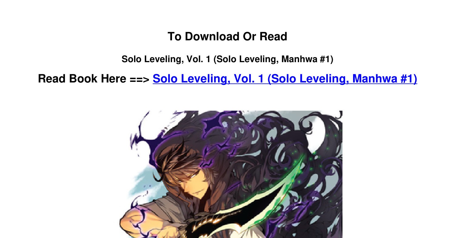 PDF Download Solo Leveling Vol 1 Solo Leveling Manhwa 1 by Chugong.pdf ...